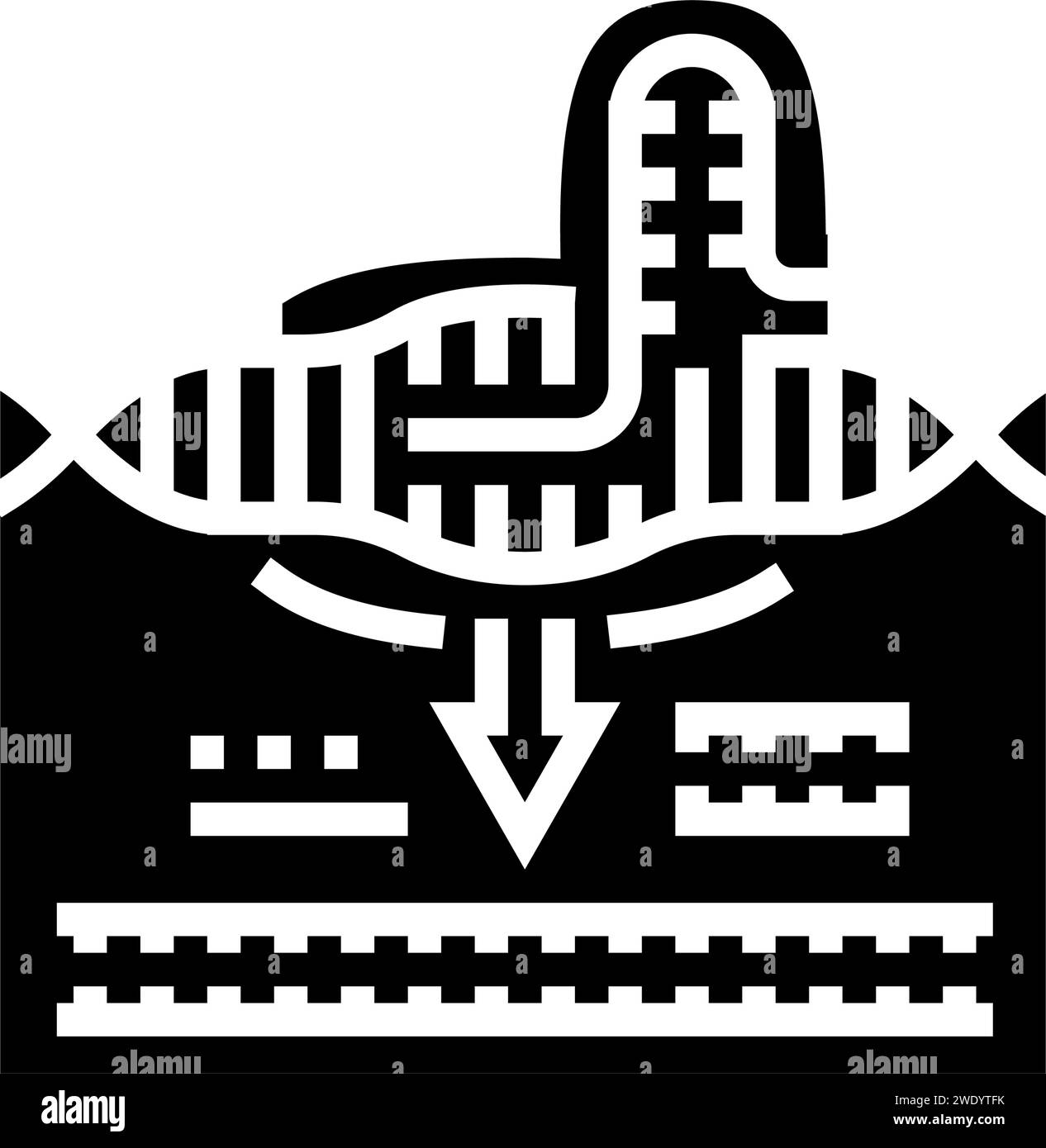 crispr casediting cryptogenetics glyph icon vector illustration Stock ...