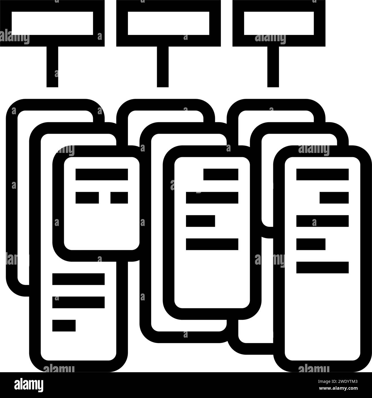 task batching time management line icon vector illustration Stock ...