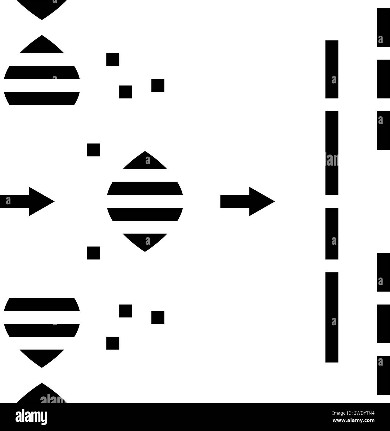 Gene Splicing Cryptogenetics Glyph Icon Vector Illustration Stock
