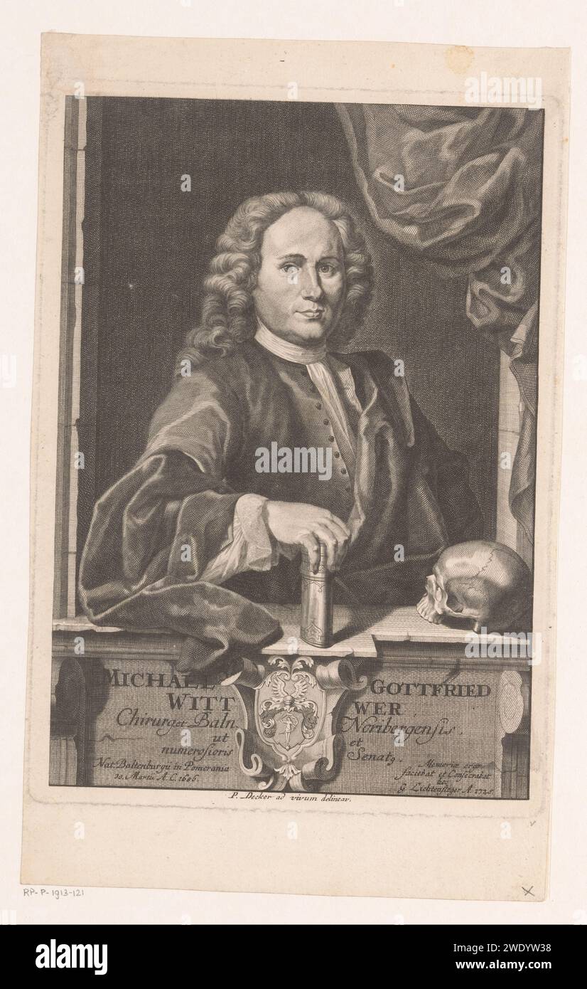 Portrait van Michael Gottfried Wittwer, Georg Lichtensteger, After Paul ...