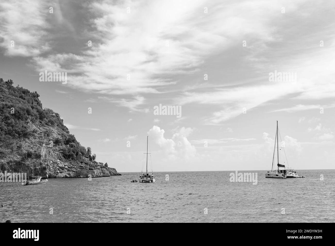 sailing boat at sea in summer vacation. vacation on sailing boat at sea ...