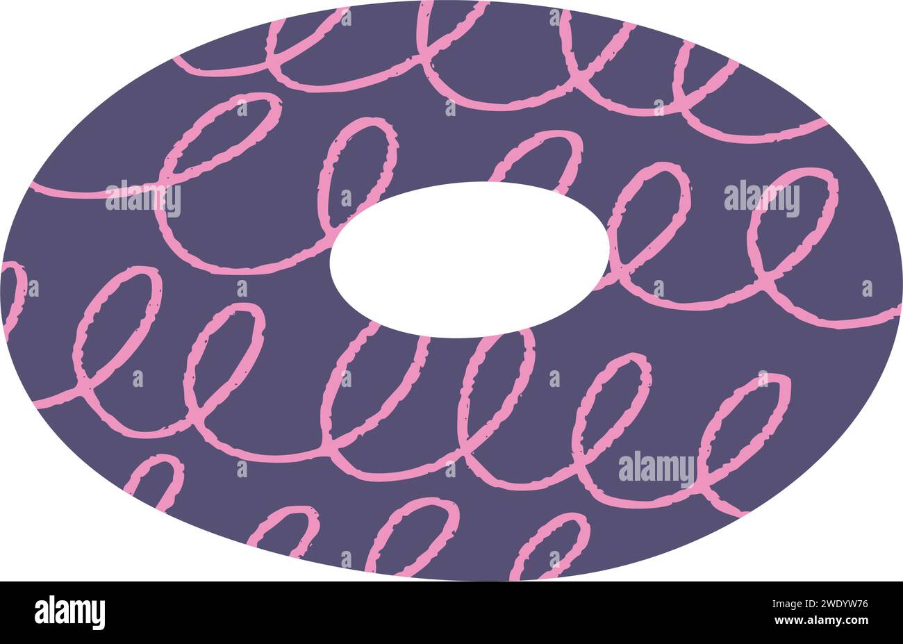 Freehand abstract shapes in cutout, doodle elements with texture ...