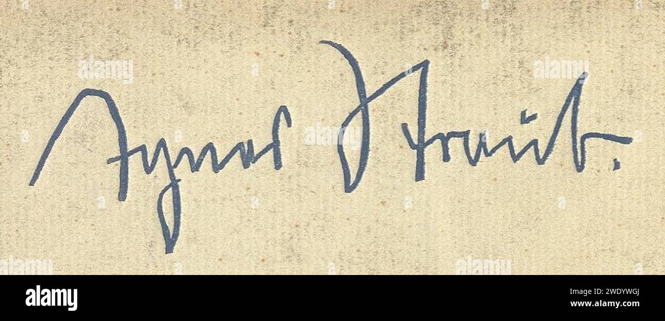 Agnes Straub Signatur Stock Photo - Alamy