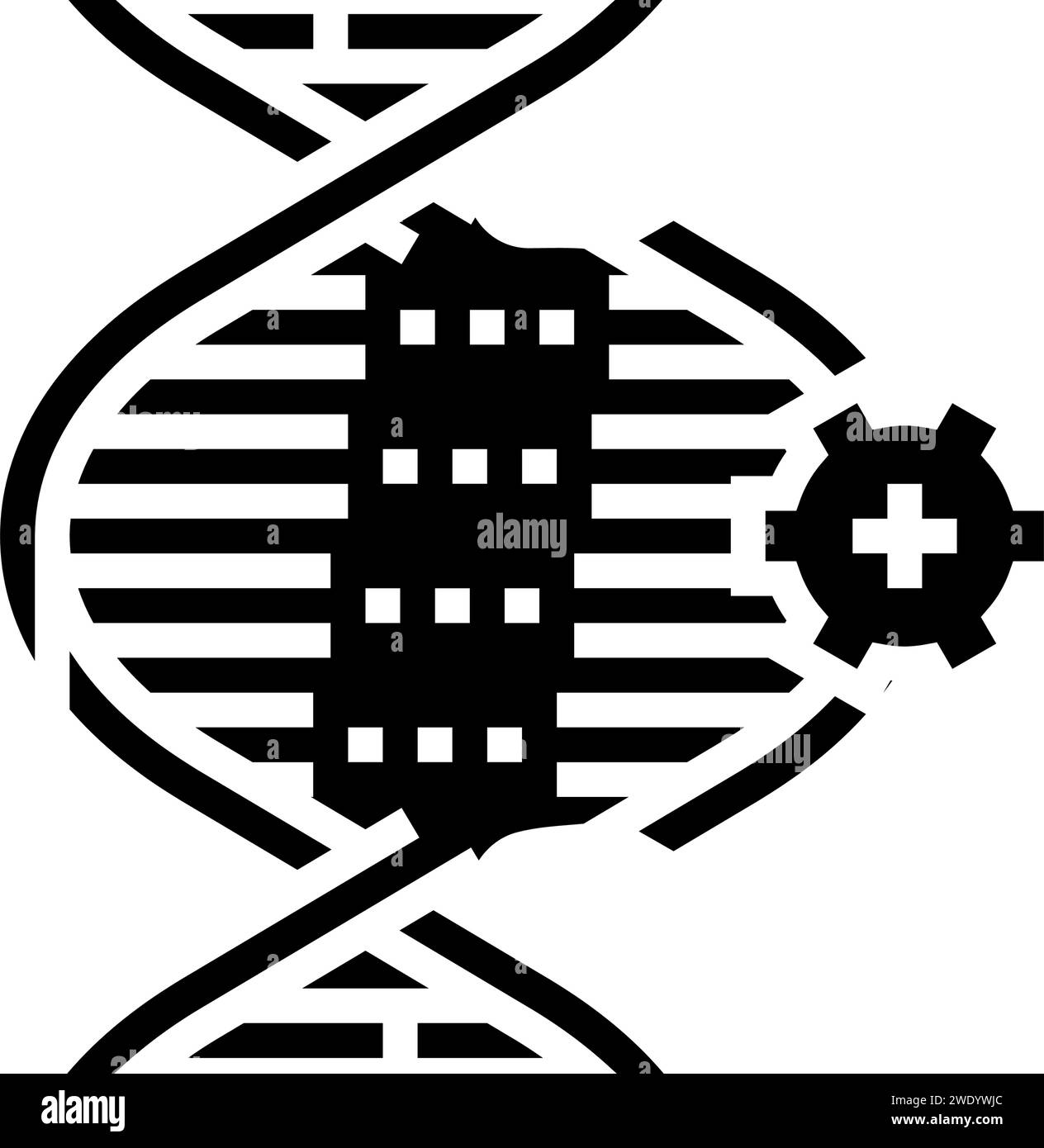 Genetic modification illustration Black and White Stock Photos & Images ...