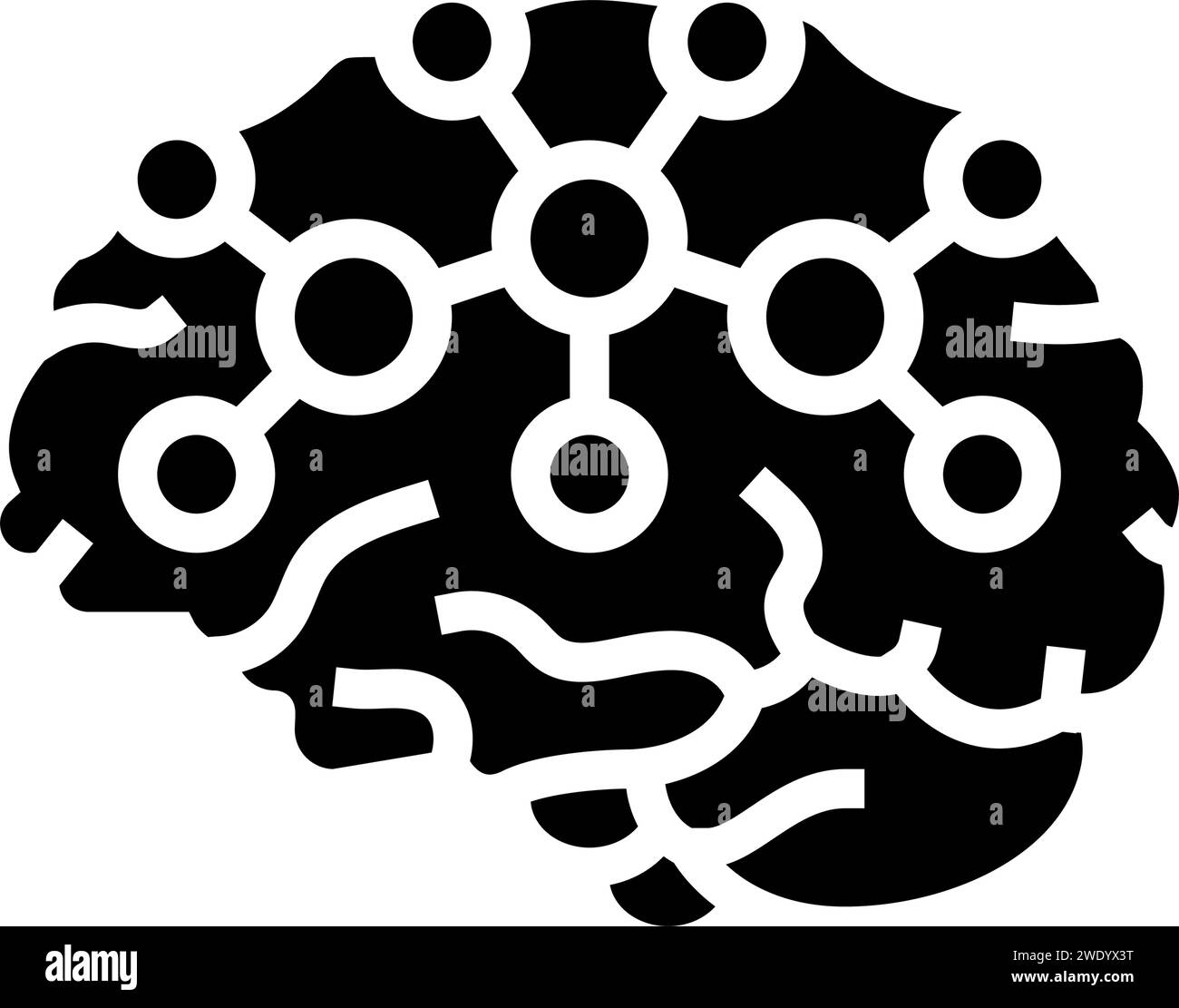 neurochemistry neuroscience neurology glyph icon vector illustration ...