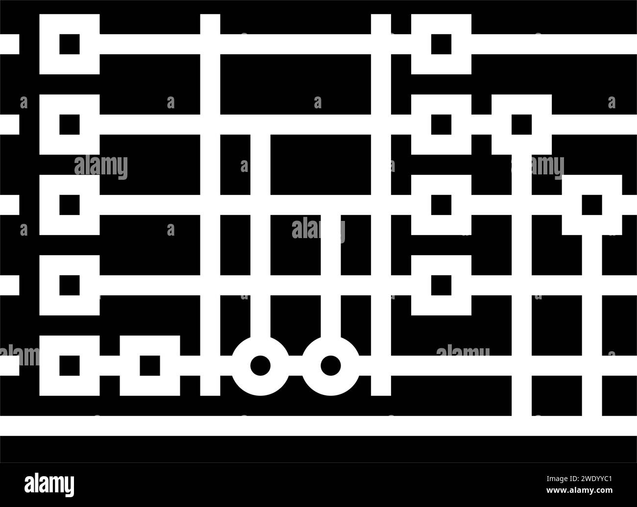 circuit quantum technology glyph icon vector illustration Stock Vector ...