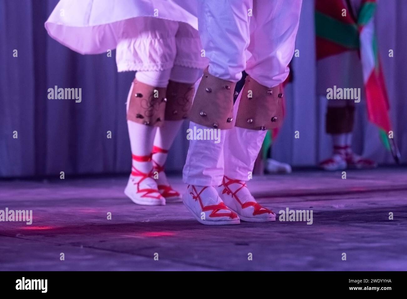 Basque traditional dance, street dances during a celebration Stock ...