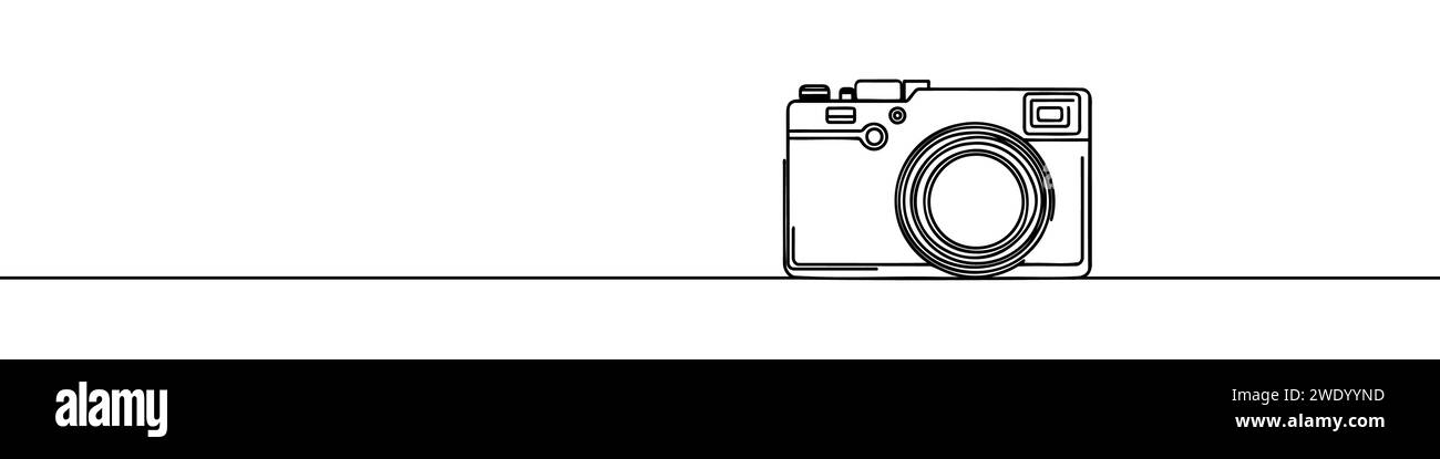 One continuous line drawing of a camera Stock Vector Image & Art - Alamy