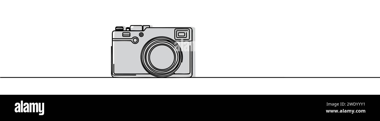 One continuous line drawing of a camera Stock Vector Image & Art - Alamy