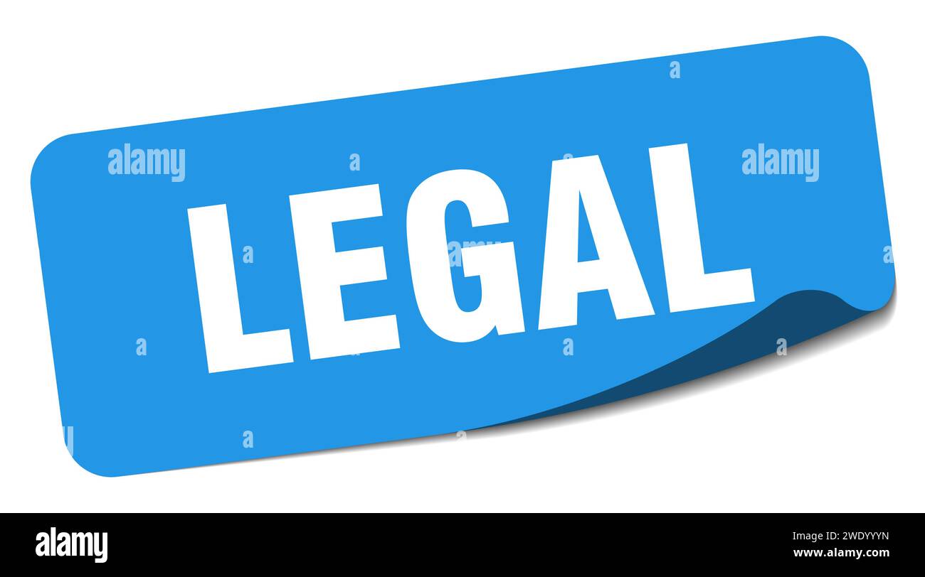 legal sticker. legal rectangular label isolated on white background ...