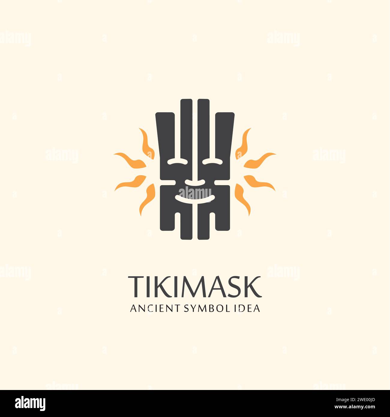 Tiki mask logo design idea perfect for beach bar, tropical resort or ...