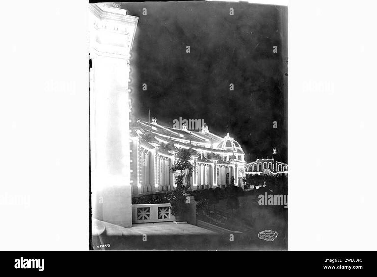 Agriculture Building illuminated at night, Alaska Yukon Pacific ...