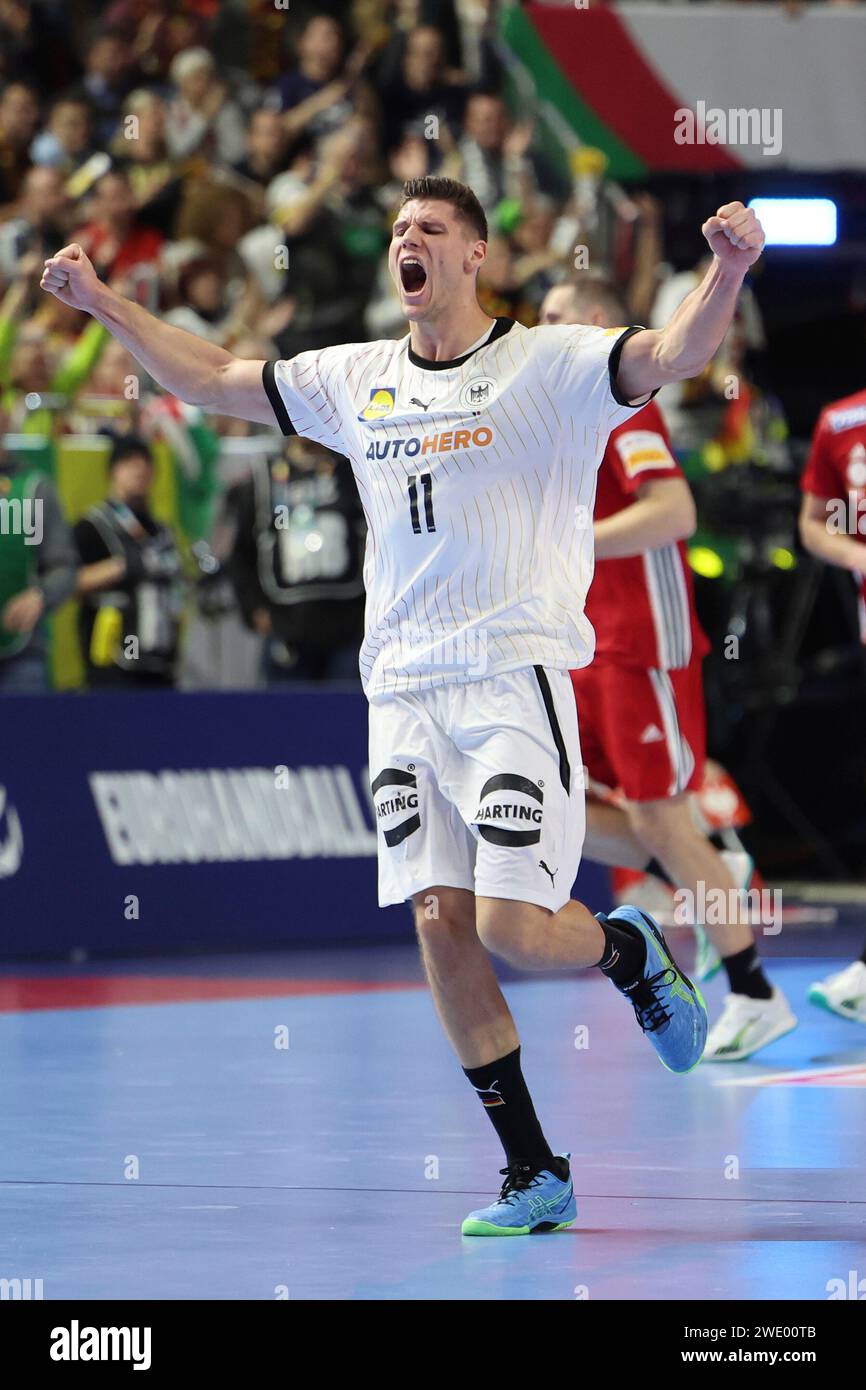 22.01.2024, Lanxess Arena, Koeln, GER, EHF Euro 2024, Men, Hauptrunde ...