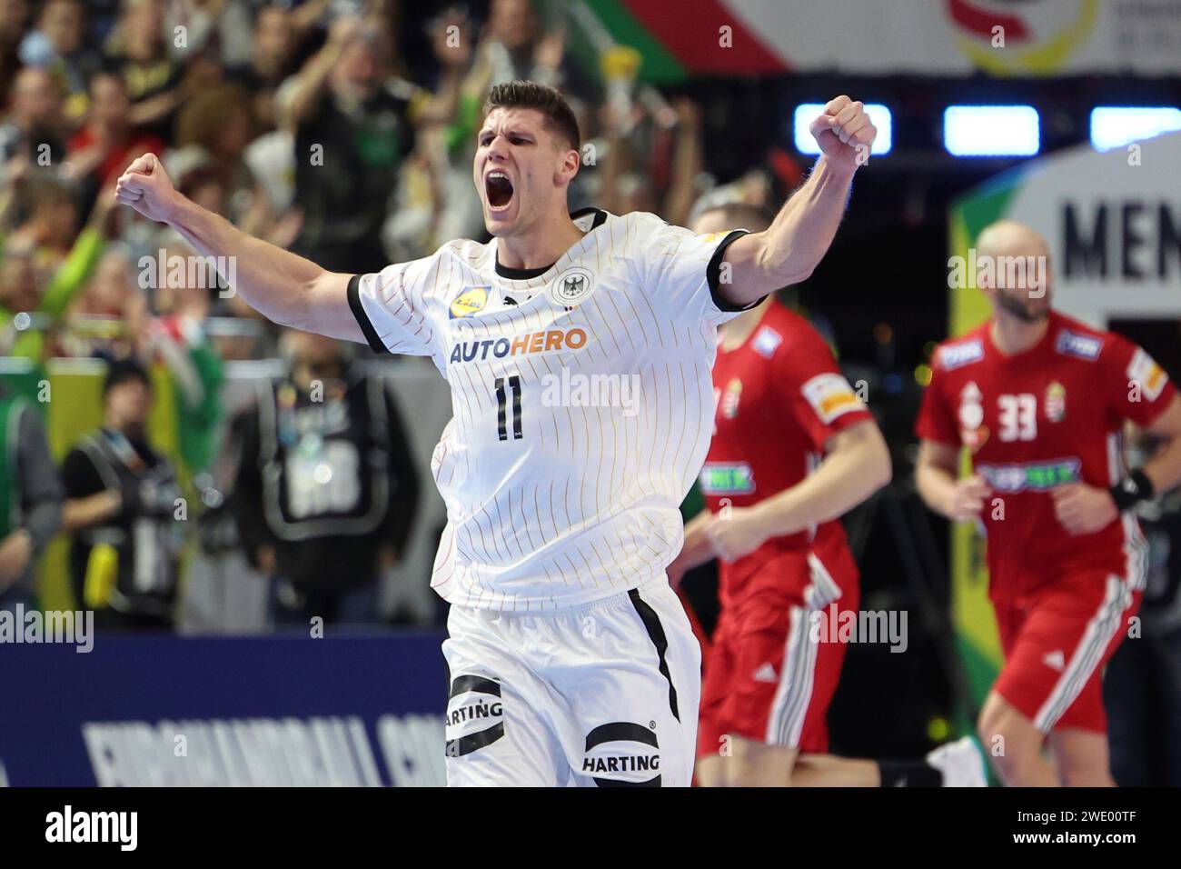 22.01.2024, Lanxess Arena, Koeln, GER, EHF Euro 2024, Men, Hauptrunde ...