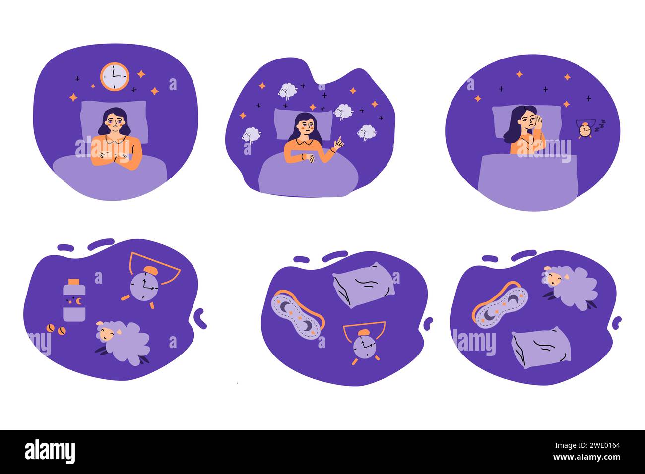 Female sleeping mask Stock Vector Images - Alamy