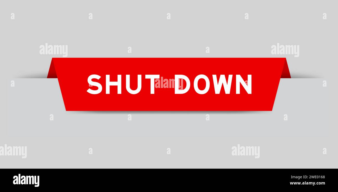 Shutdown announcement Stock Vector Images - Alamy