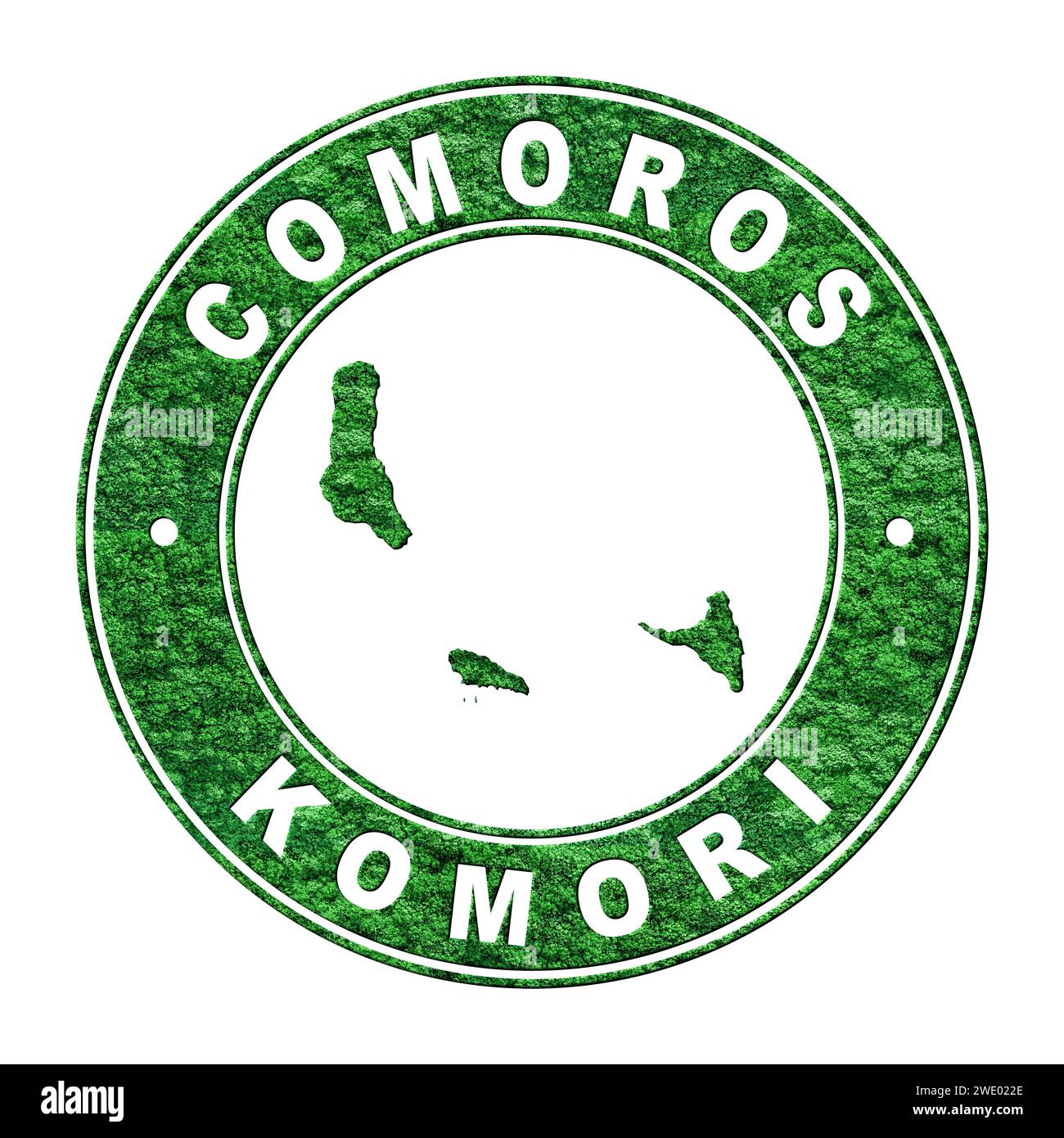 Map of Comoros, CO2 emission concept, Clipping Path Stock Photo - Alamy