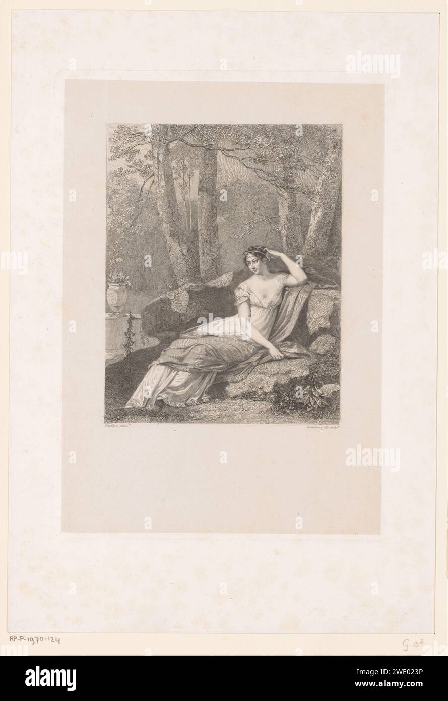 Portret van Josephine, Auguste Thomas Marie Blanchard, after Pierre ...
