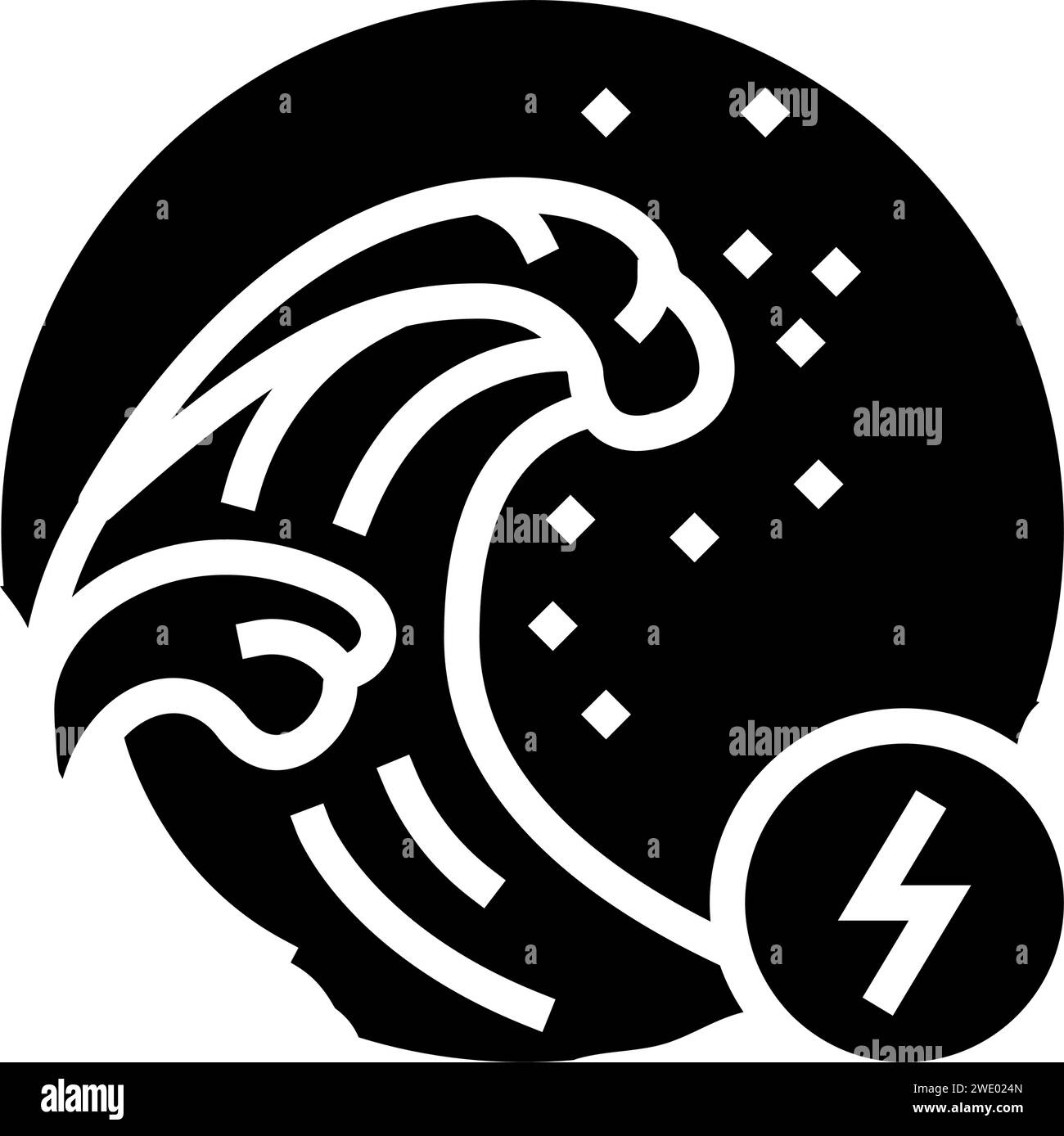powerful ocean swells glyph icon vector illustration Stock Vector Image ...