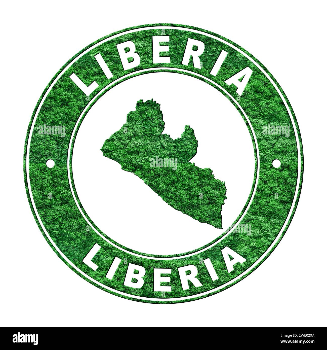 Map of Liberia, CO2 emission concept, Clipping Path Stock Photo - Alamy