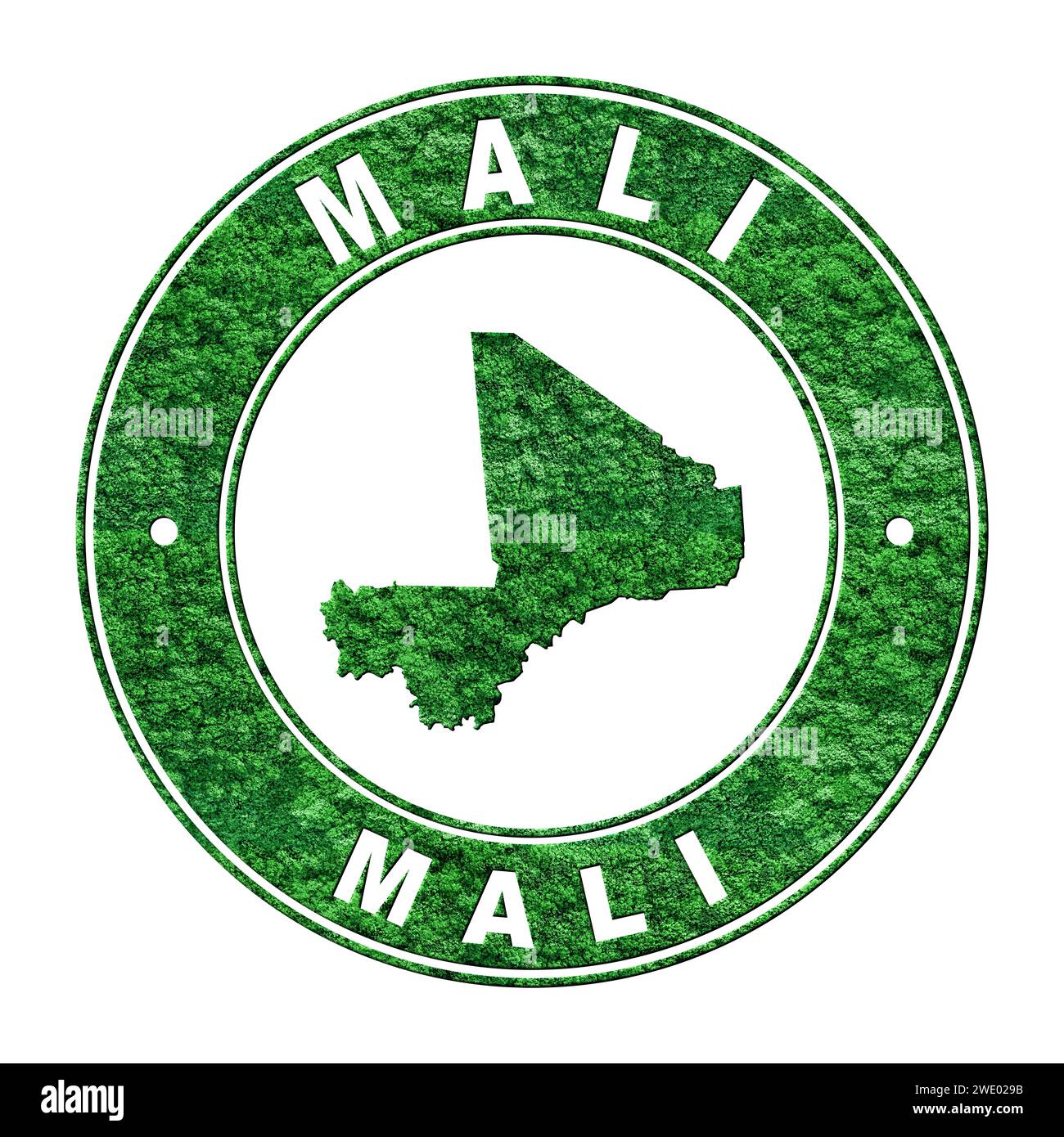 Map of Mali, CO2 emission concept, Clipping Path Stock Photo - Alamy