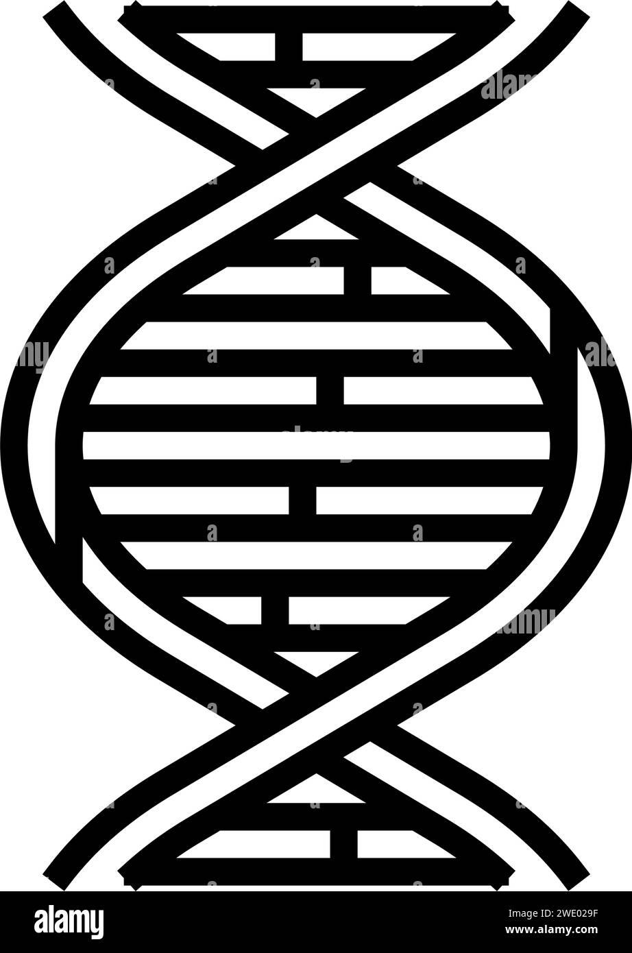 dna helix cryptogenetics line icon vector. dna helix cryptogenetics ...