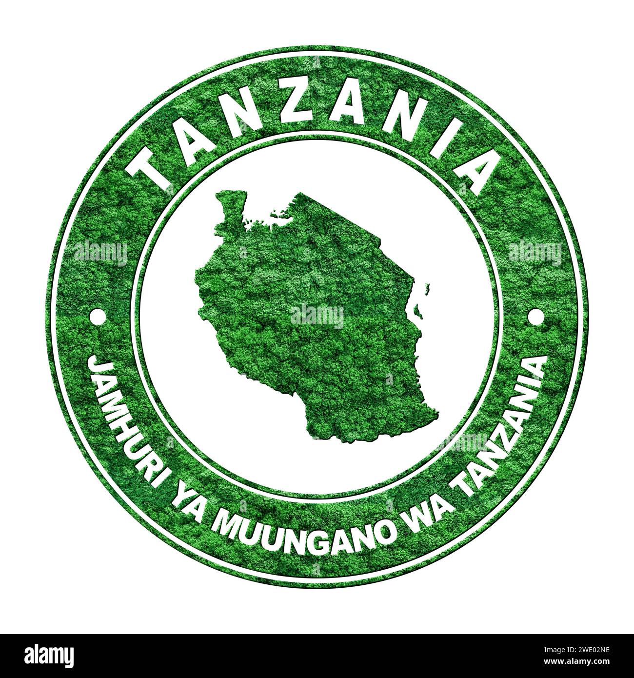 Map of Tanzania, CO2 emission concept, Clipping Path Stock Photo - Alamy
