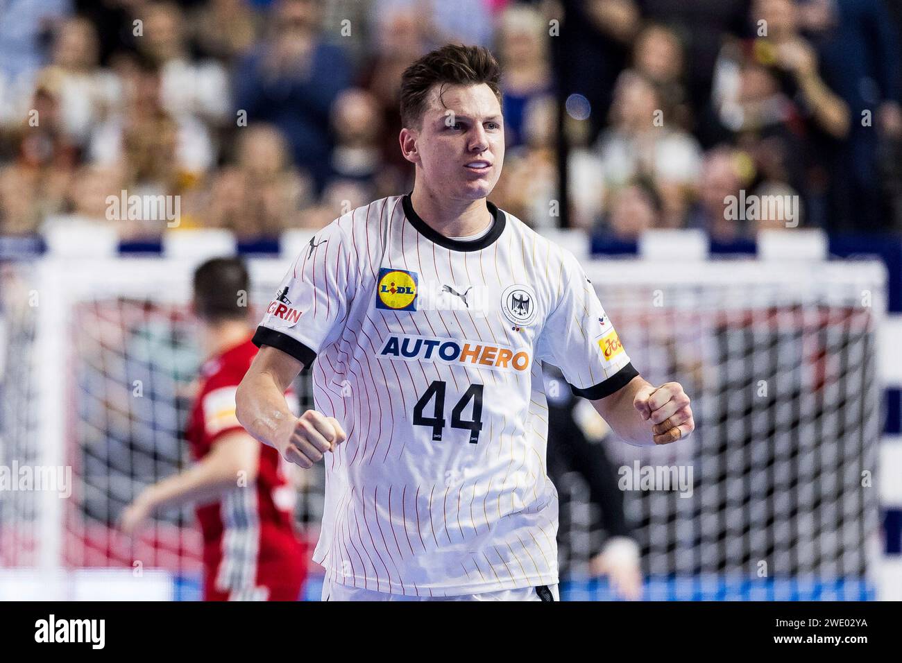Christoph Steinert (Deutschland, #44) jubelt MEN?S EHF EURO 2024 ...