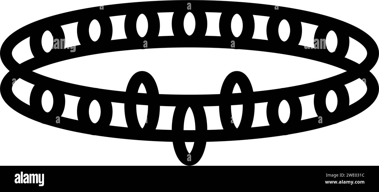 choker jewelry fashion line icon vector illustration Stock Vector Image ...