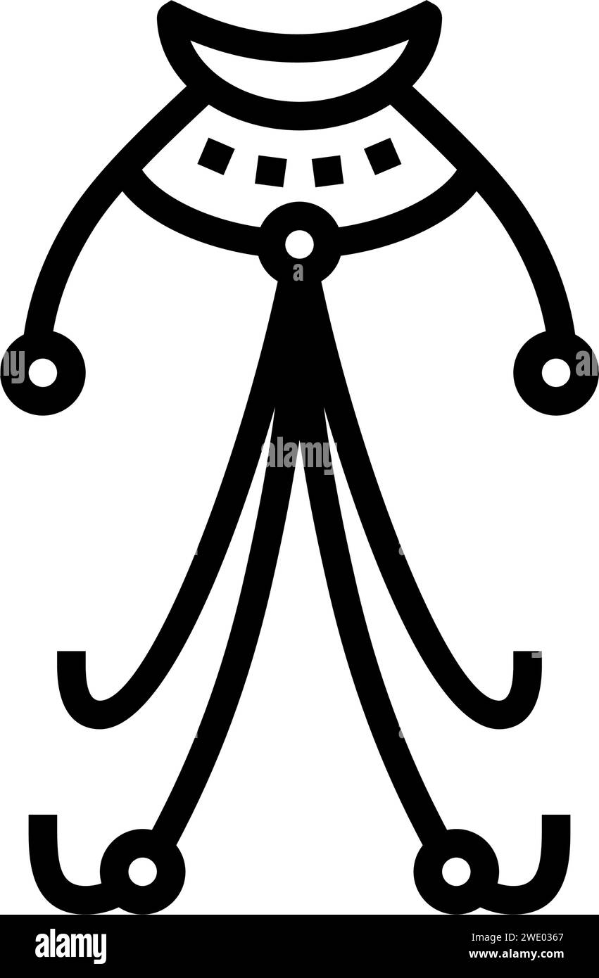 body chain jewelry fashion line icon vector illustration Stock Vector ...