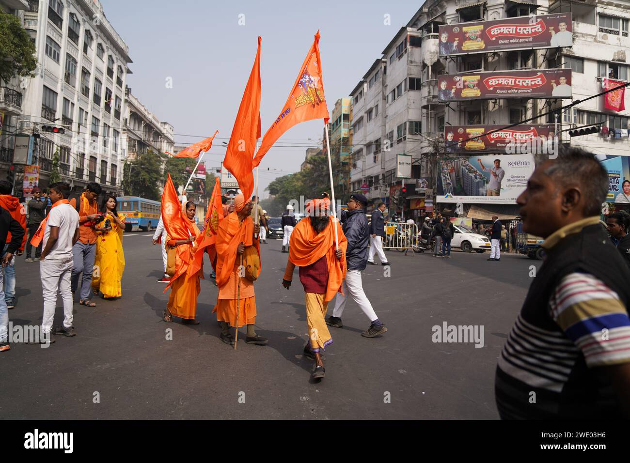 In a burst of color and festivity, Kolkata witnessed a lively rally ...