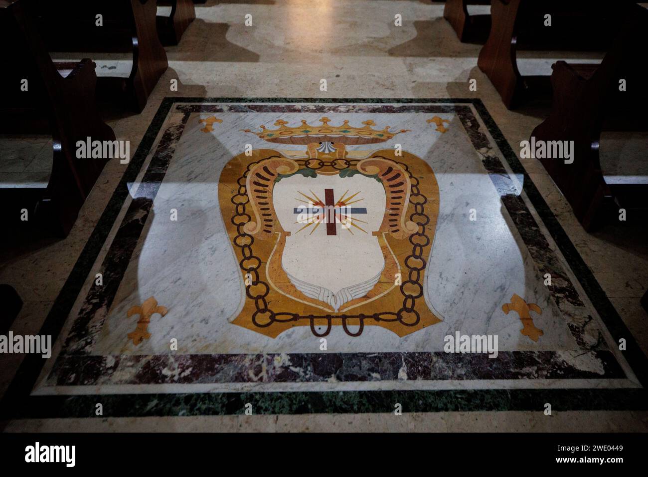 Intricate floor mosaic at Santa Maria delle Fornaci, Rome, showcasing ...