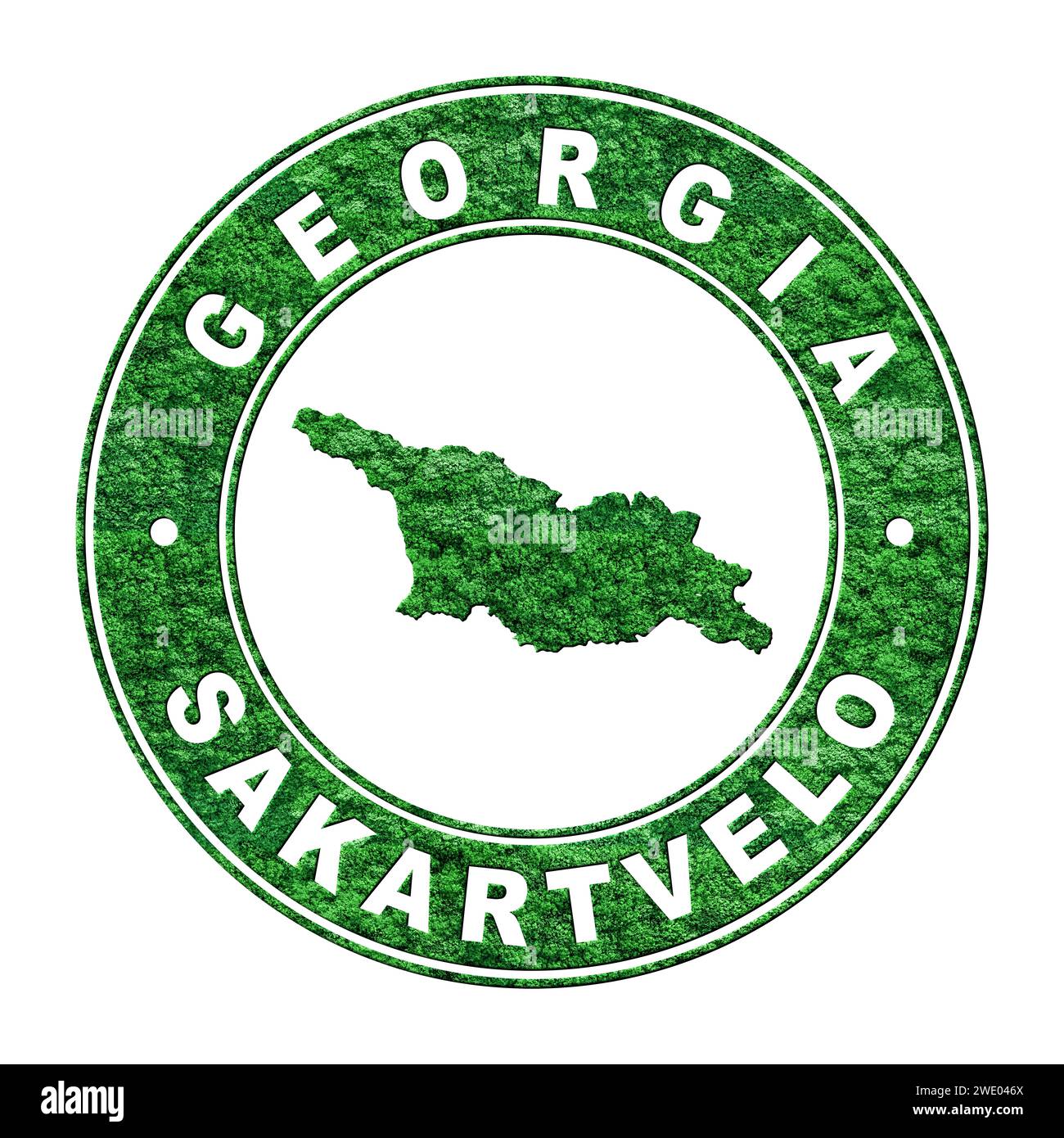 Map of Georgia, CO2 emission concept, Clipping Path Stock Photo - Alamy