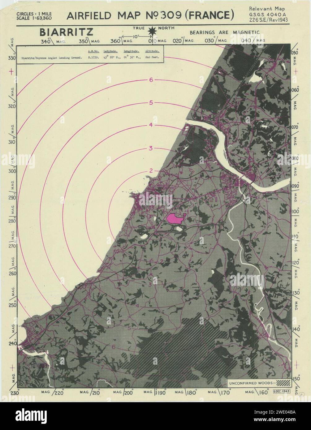 Airfield Map No. 309 Stock Photo - Alamy