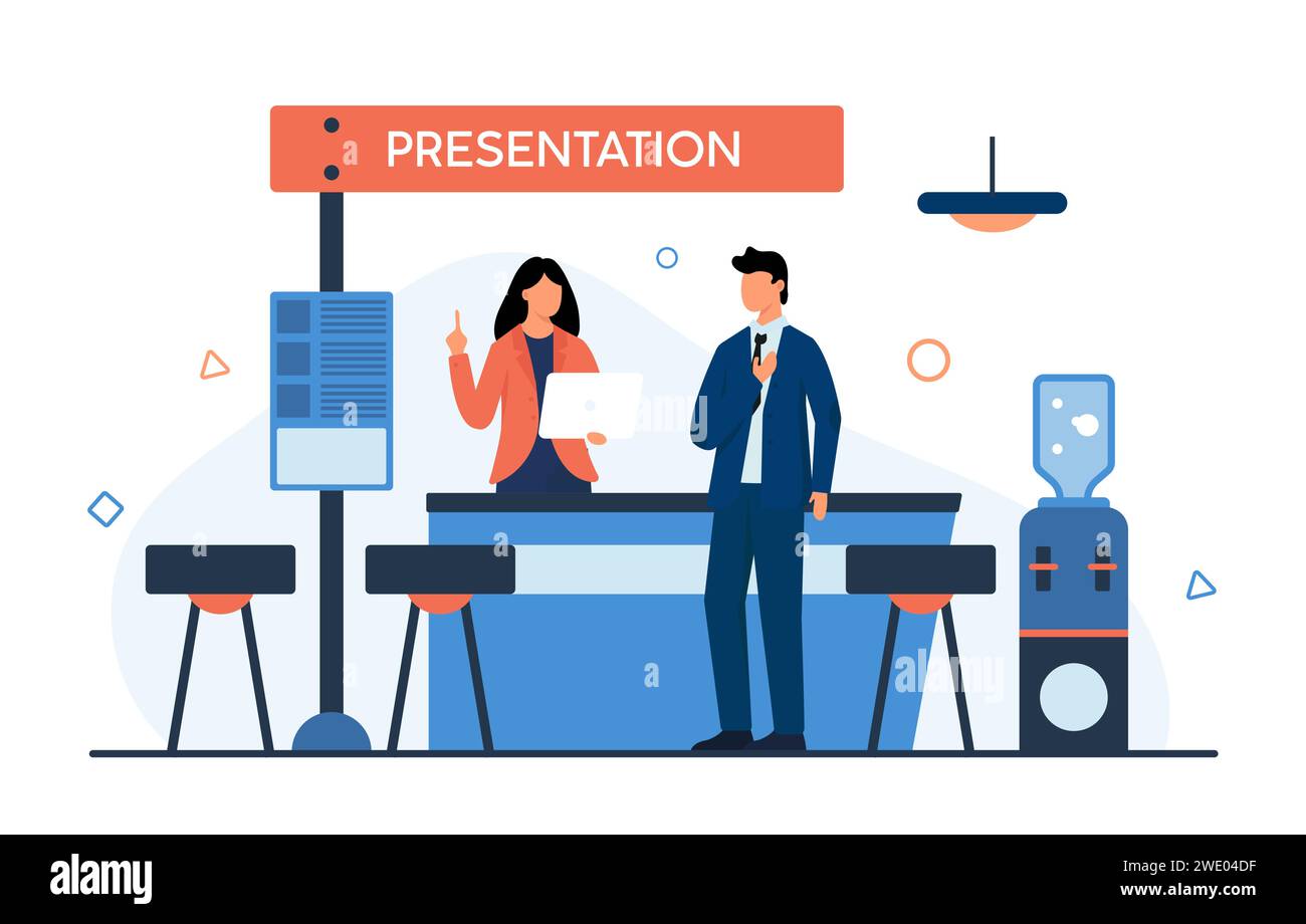 Business people information booth hi-res stock photography and images ...