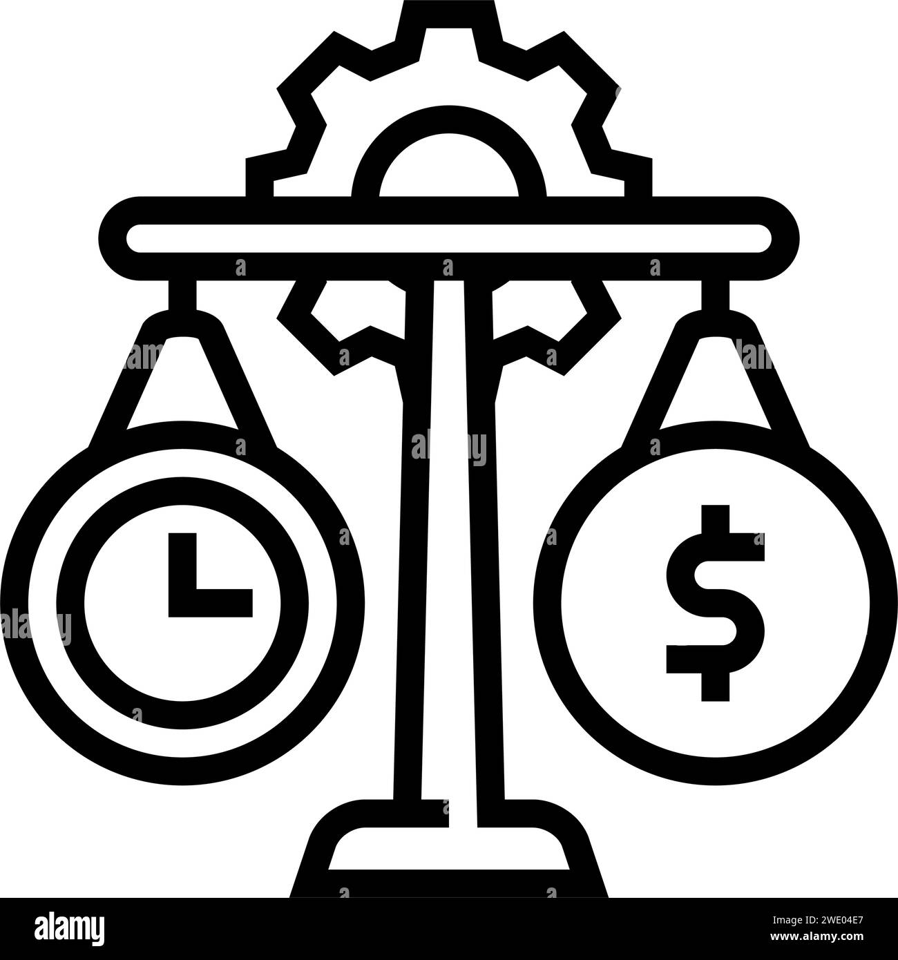 equity time management line icon vector illustration Stock Vector Image ...