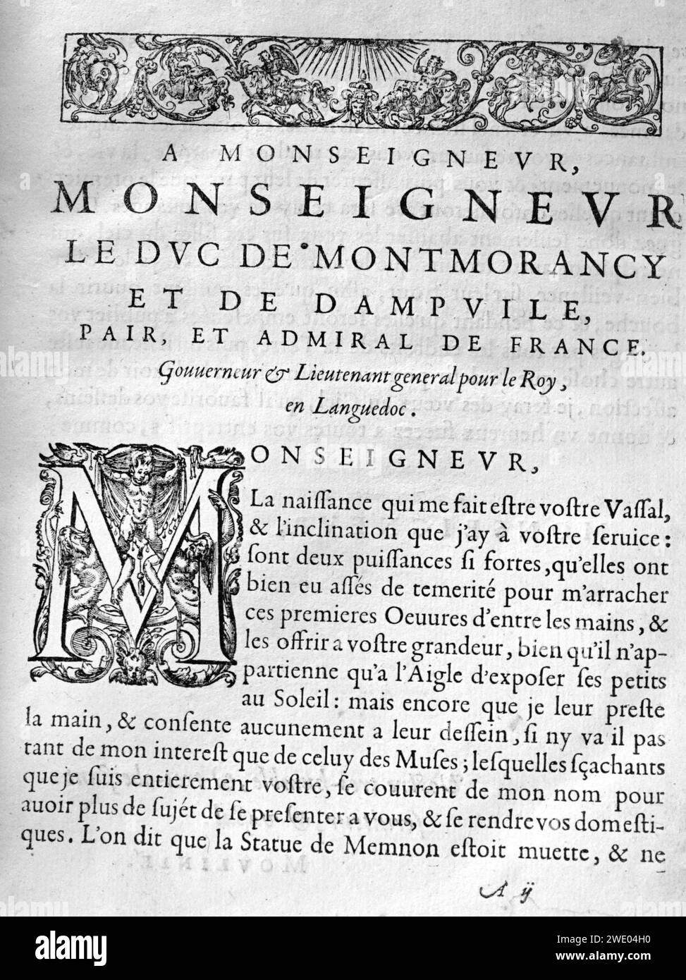 Airs de cour Moulinié livre I 83606 Stock Photo - Alamy