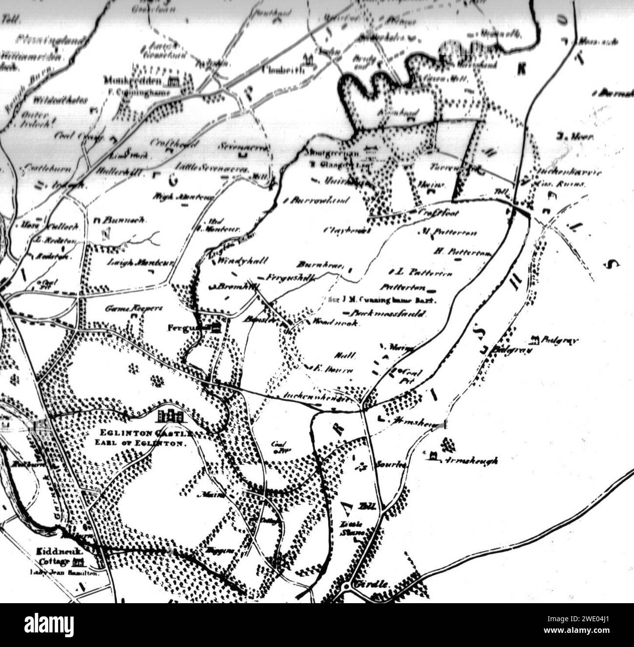 Aitken map of fergushill Stock Photo - Alamy