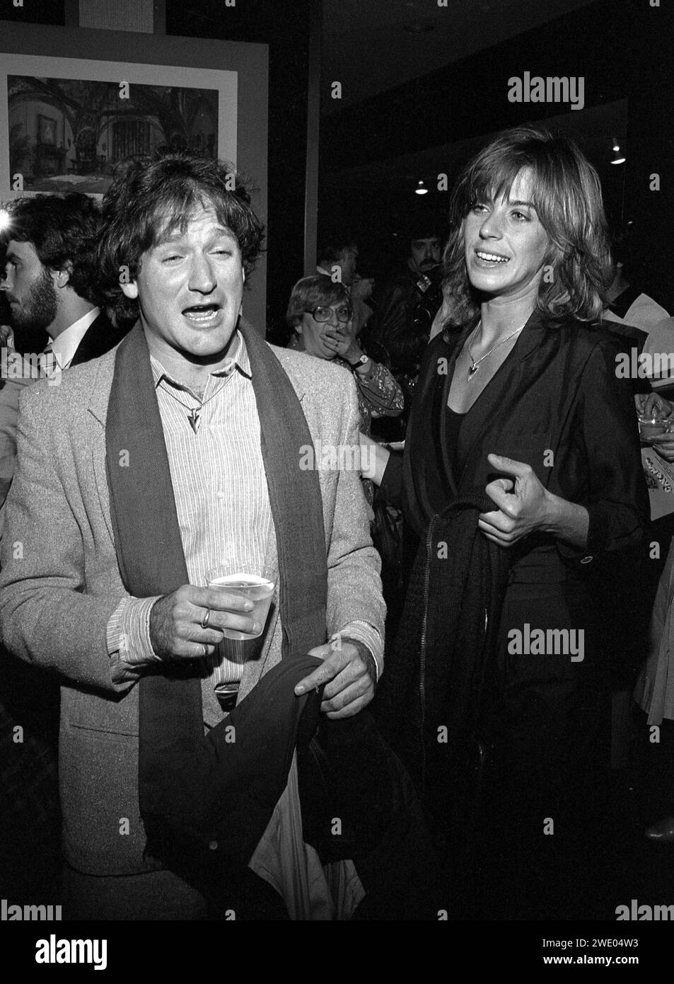 Robin Williams and wife Valerie at the premiere of Caveman in 1981 ...