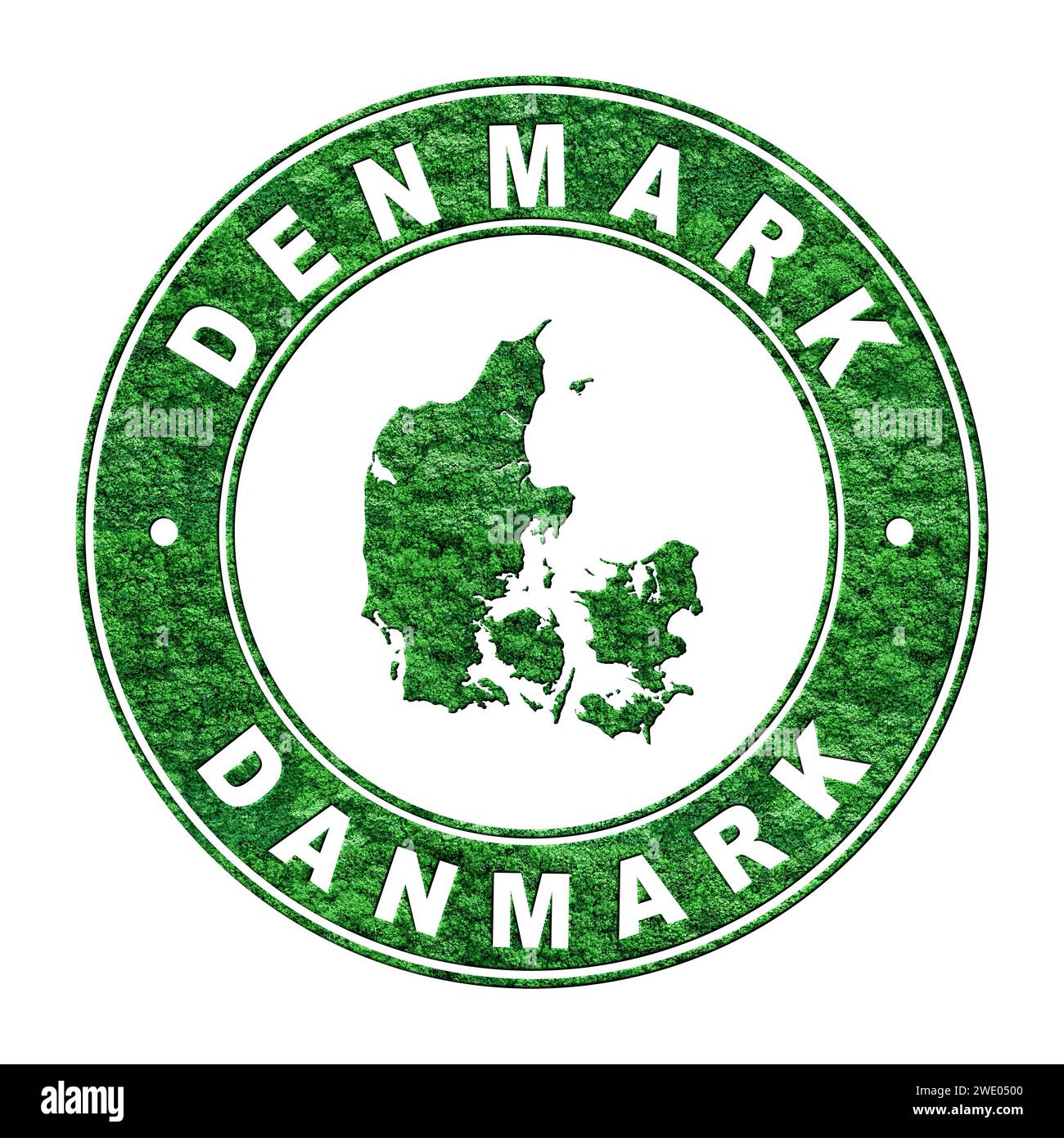 Map of Denmark, CO2 emission concept, Clipping Path Stock Photo - Alamy