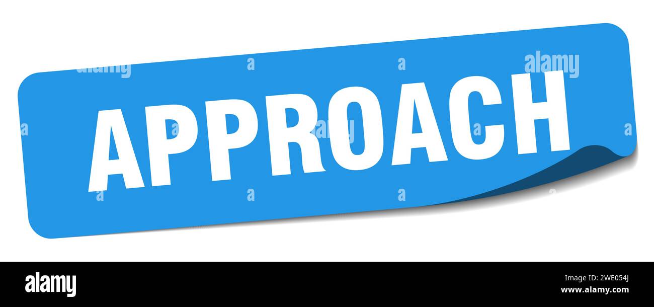 approach sticker. approach rectangular label isolated on white ...