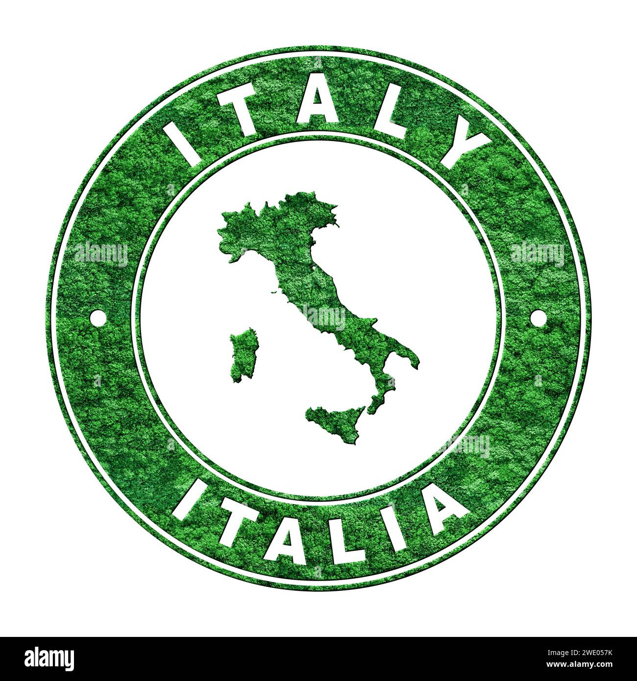 Italy map made Cut Out Stock Images & Pictures - Alamy