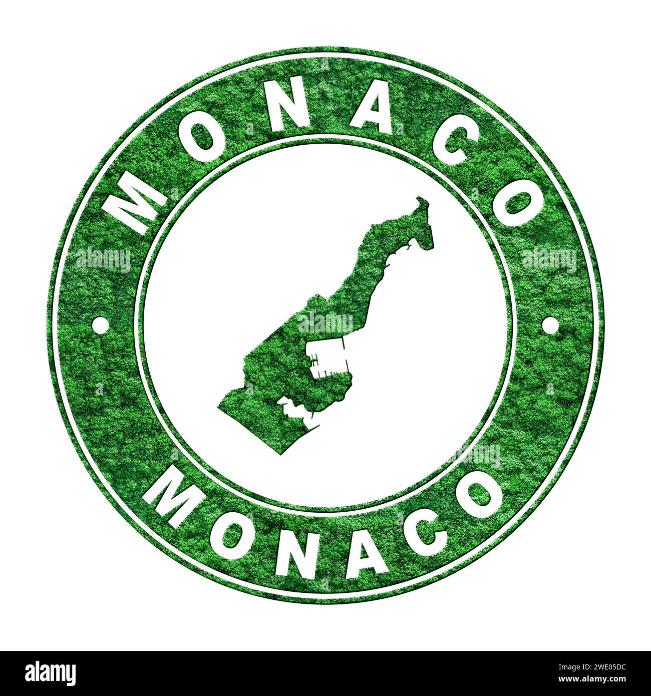 Map of Monaco, CO2 emission concept, Clipping Path Stock Photo - Alamy