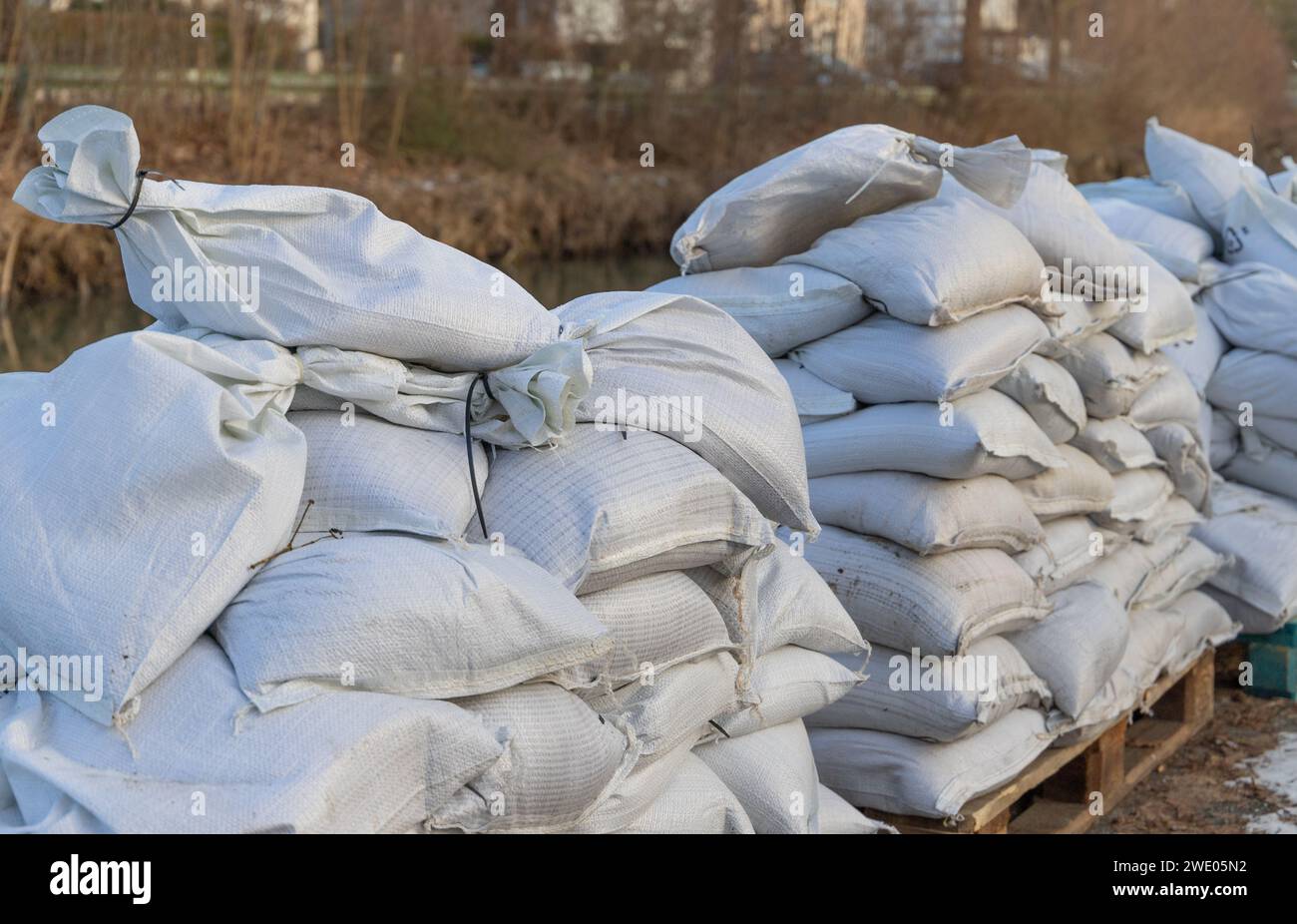 Stack of sandbags hi-res stock photography and images - Alamy