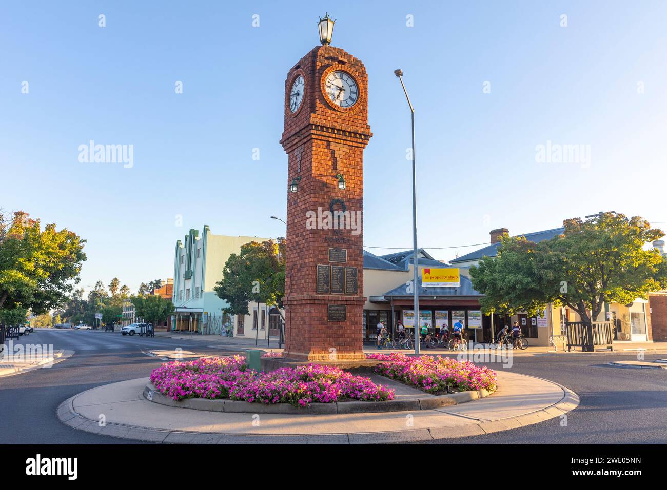 Mudgee town centre, memorial clock structure in honour of those ...