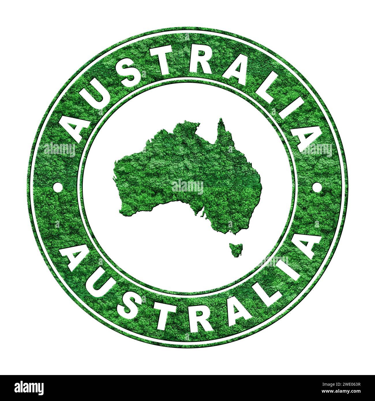 Map of Australia, CO2 emission concept, Clipping Path Stock Photo - Alamy