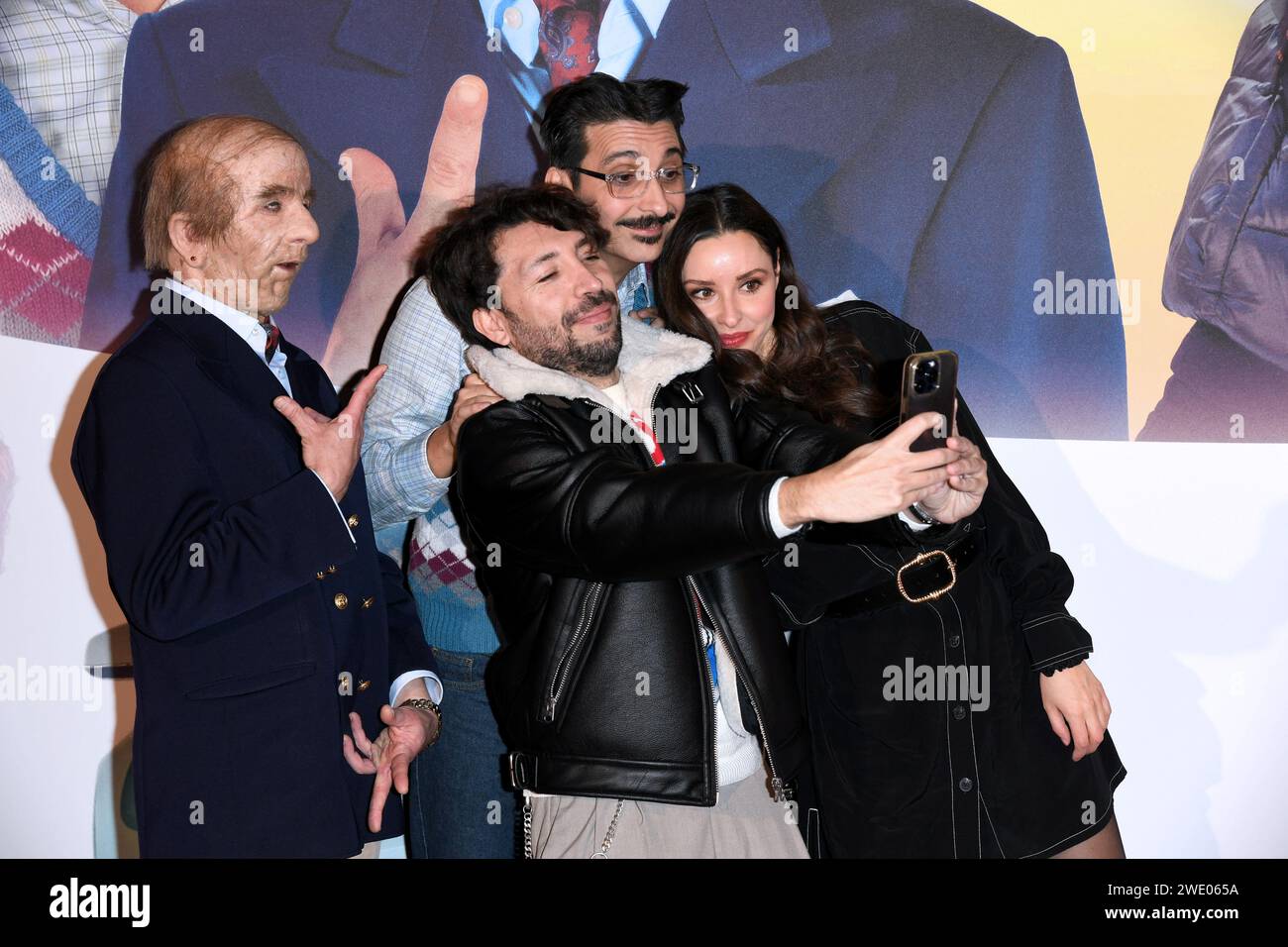 Milan, Italy. 22nd Jan, 2024. Milan, Film Premiere “The Usual Idiots 3” - Fabrizio Biggio ...