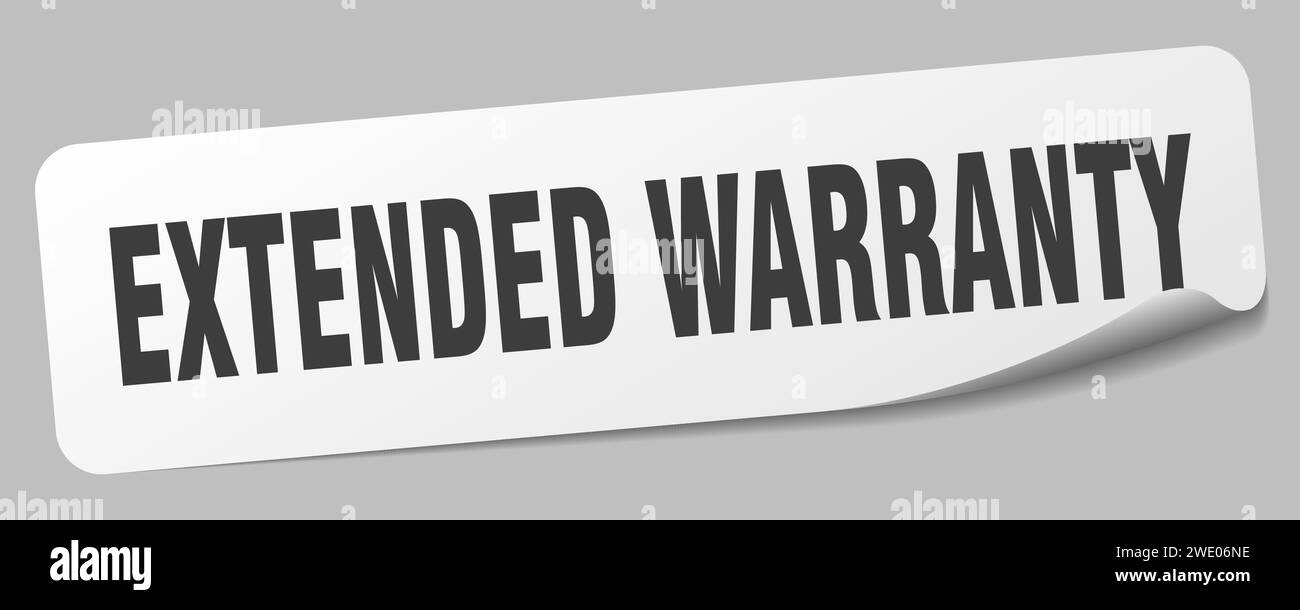 extended warranty sticker. extended warranty rectangular label isolated ...