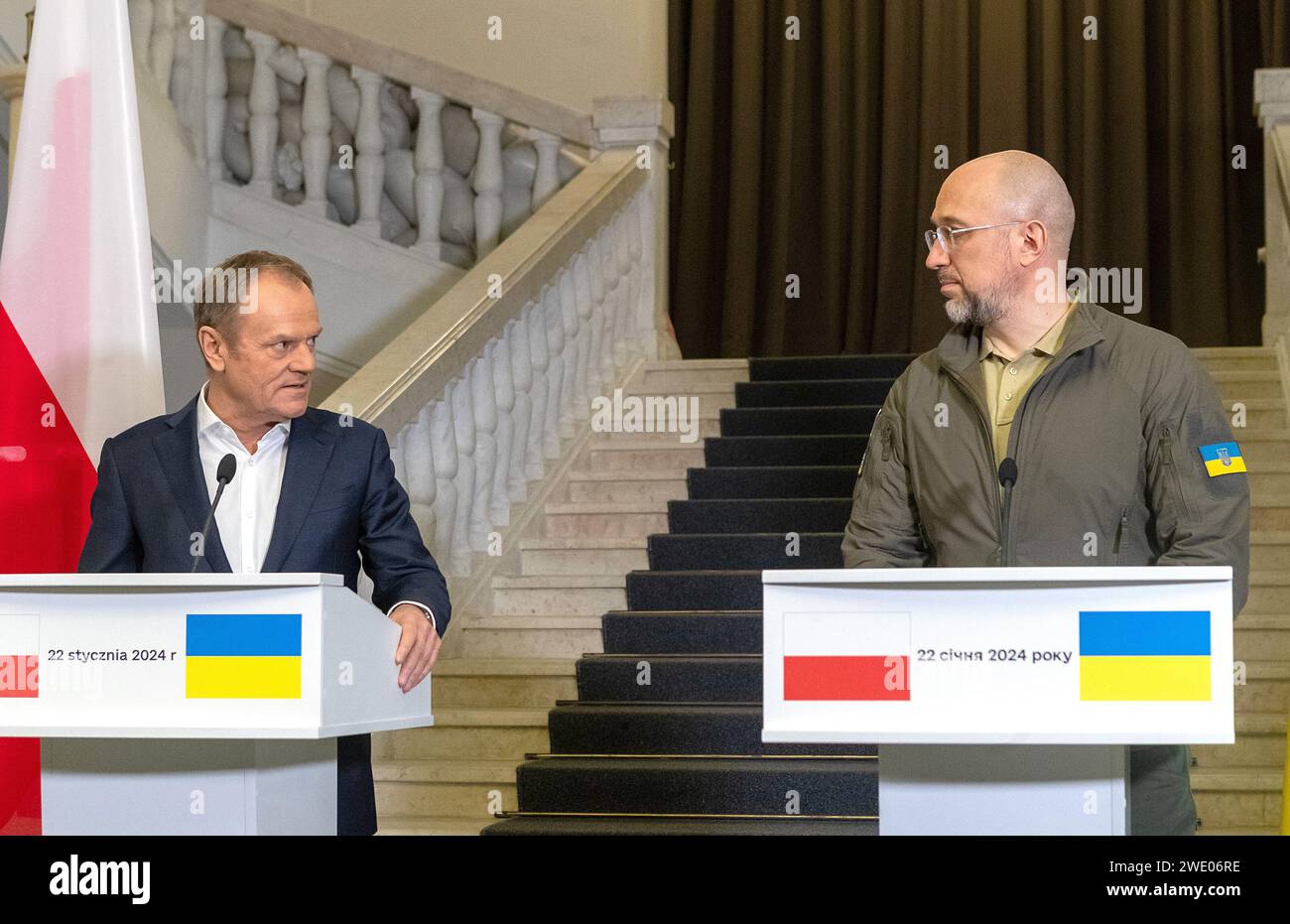 Non Exclusive: KYIV, UKRAINE - JANUARY 22, 2024 - Ukrainian Prime ...