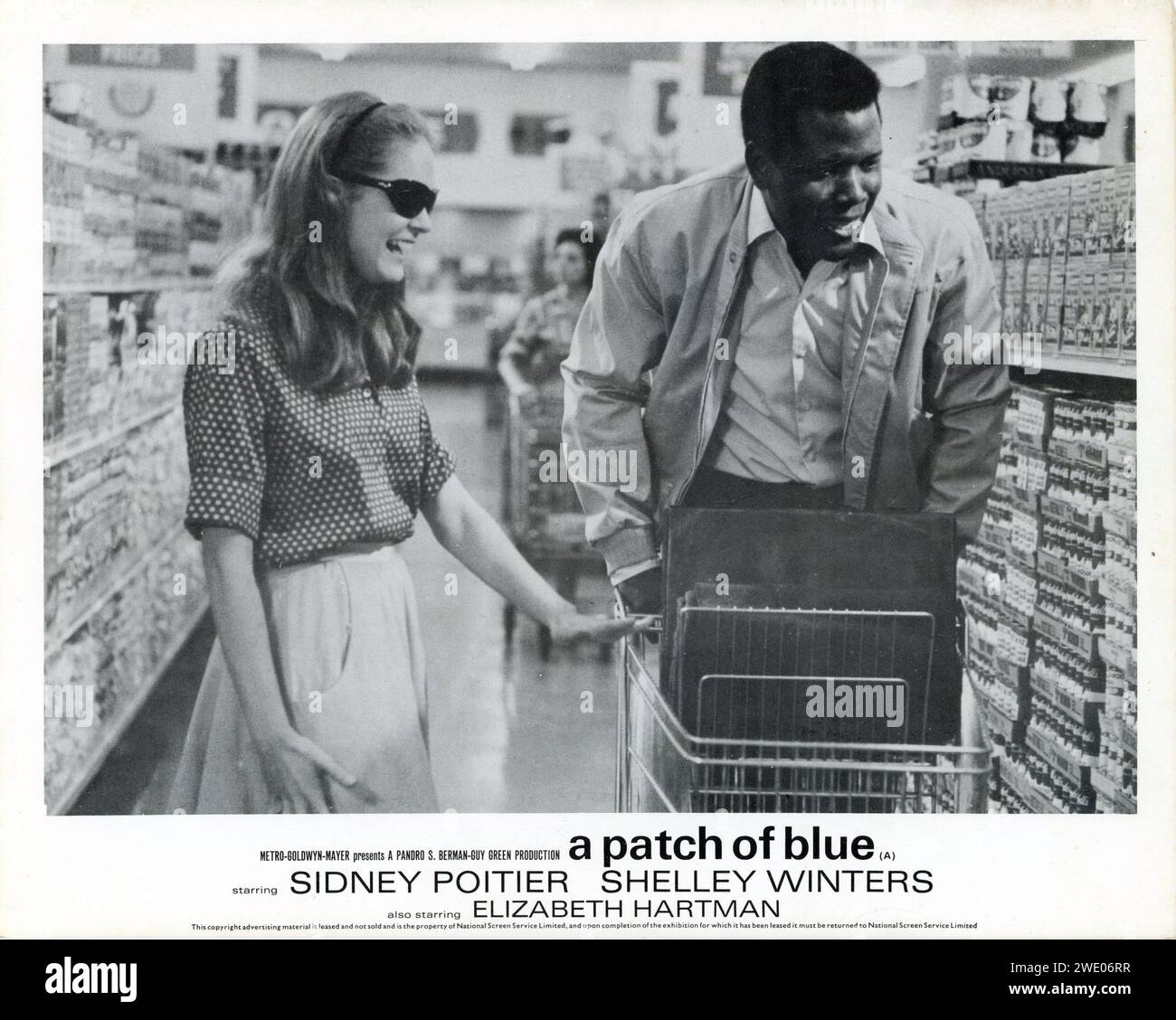 ELIZABETH HARTMAN and SIDNEY POITIER in A PATCH OF BLUE 1965 director ...